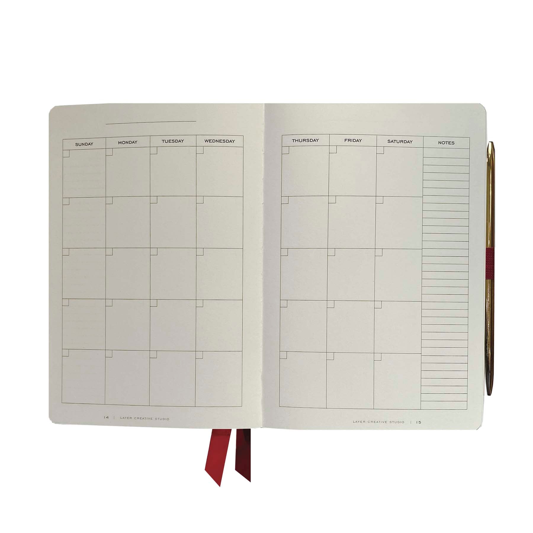 Daily Planner - Red – Layer Creative Studio